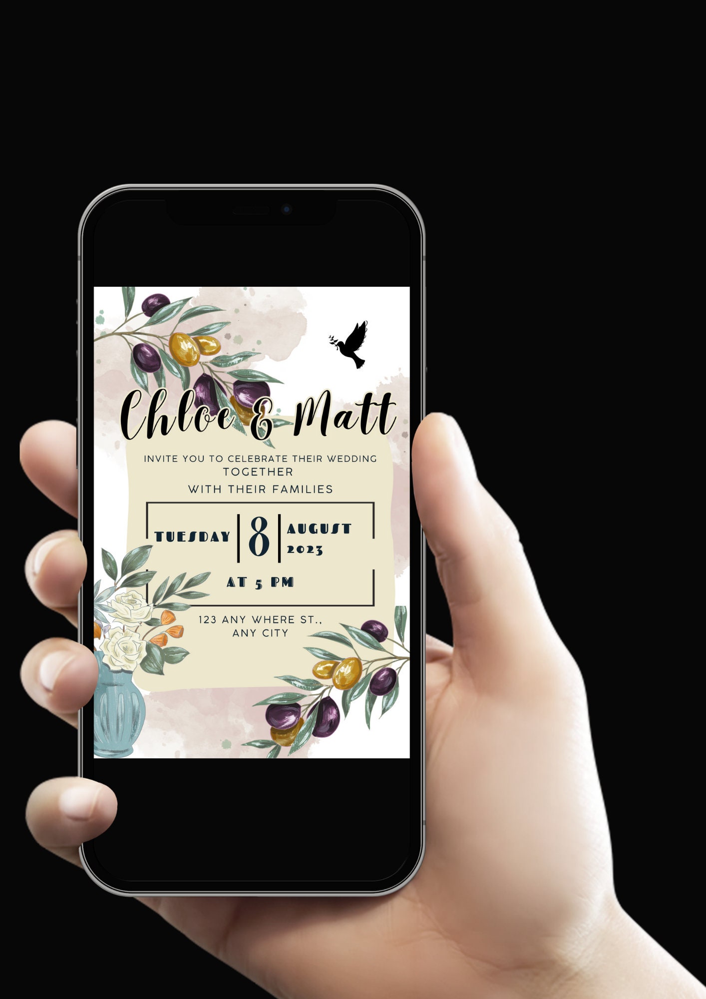 2 Wedding Invitations (printable and Electronic Template) - Etsy