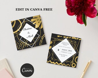 2 Wedding Invitations printable and Electronic Template - Etsy