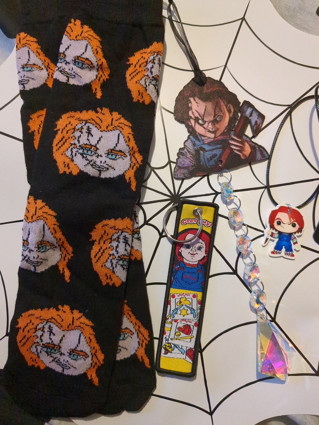 Ultimate Chucky Gift Set. Child's Play Gifts. Sun Catcher, Necklace ...