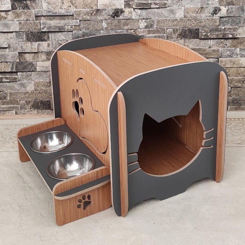 Modern Cat House CNC Files: DIY Pet Shelter Template (digital Download ...