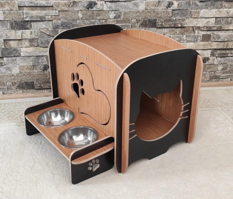 Modern Cat House CNC Files: DIY Pet Shelter Template (digital Download ...