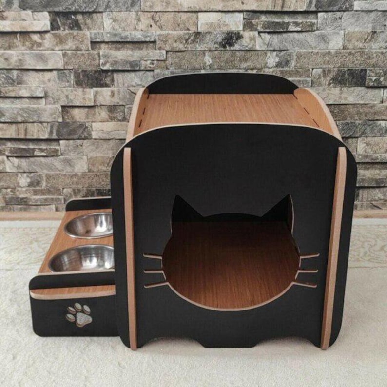 Modern Cat House CNC Files: DIY Pet Shelter Template (digital Download ...