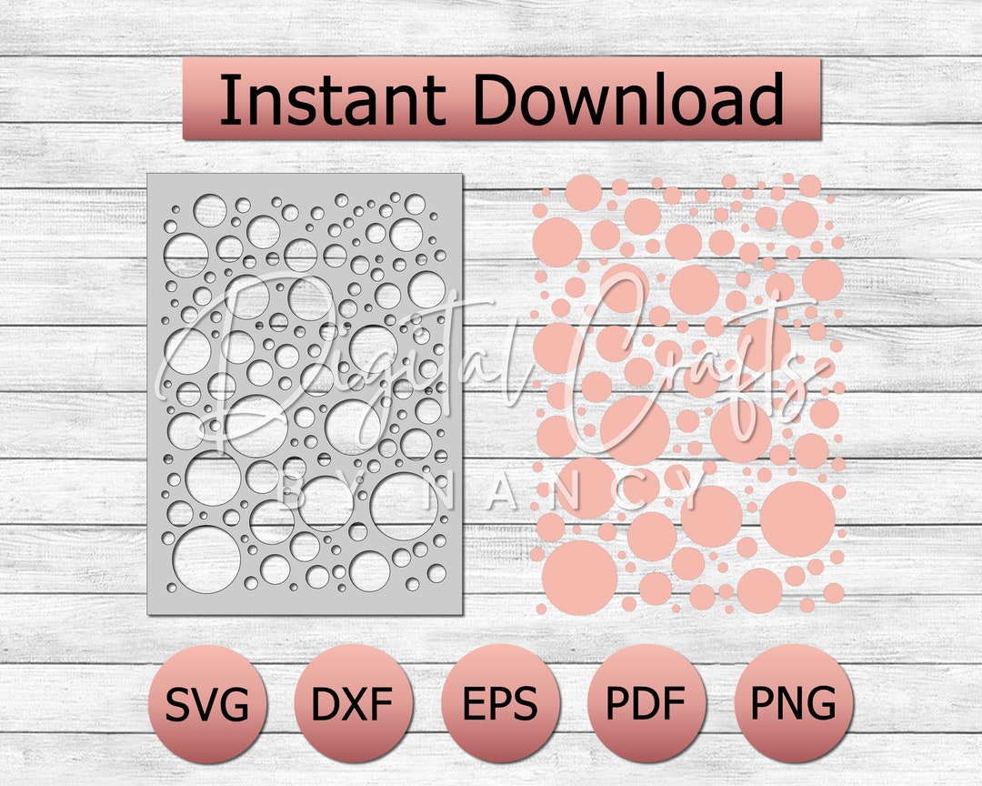 Bubbles DIY Stencil Template, SVG, Digital Cut File, Cricut, Scanncut ...