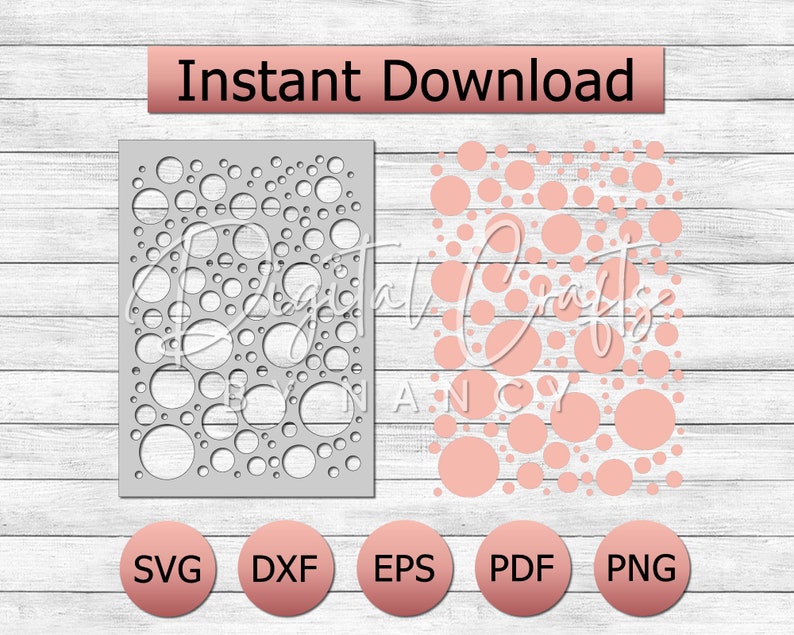 Bubbles DIY Stencil Template, SVG, Digital Cut File, Cricut, Scanncut ...