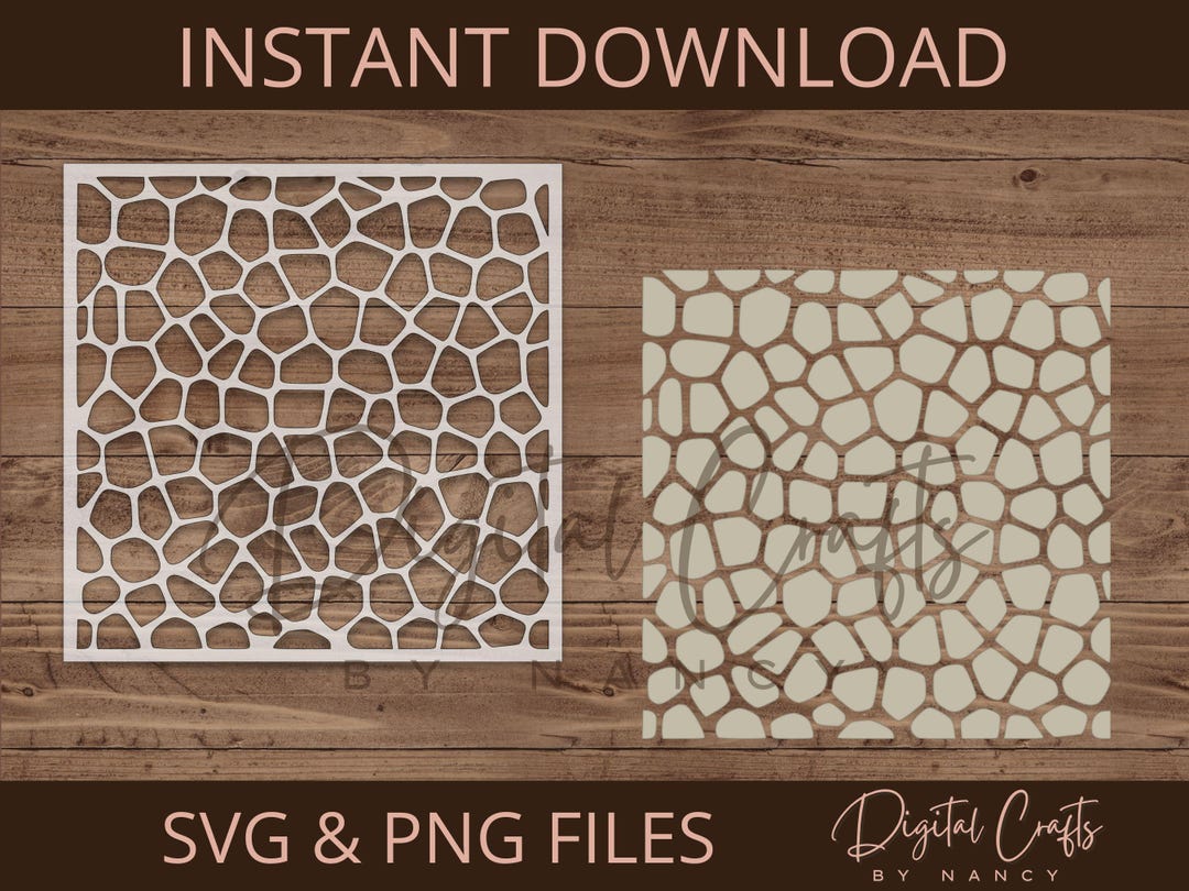Pebble Pattern Stencil Template: Resizable DIY Craft (digital Download ...