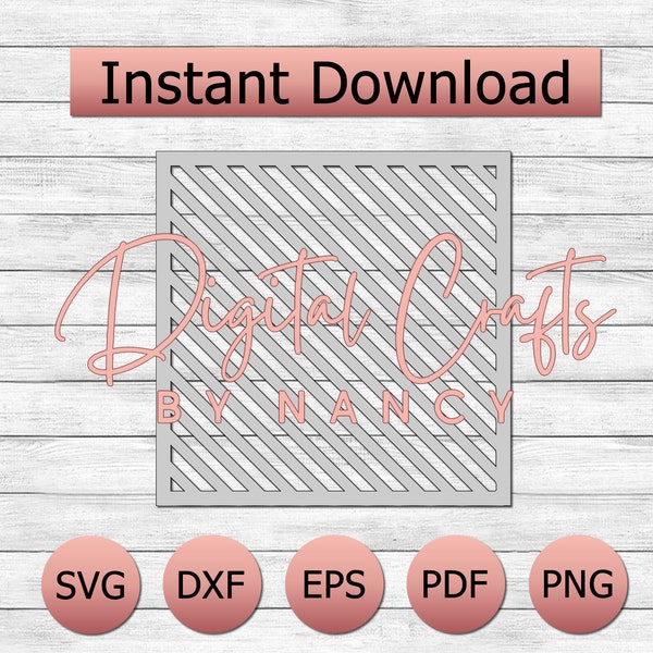 Diagonal Lines Stencil Svg - Etsy