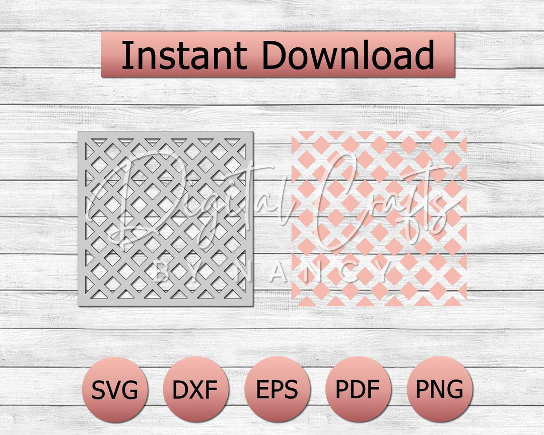 Lattice Stencil Template: DIY Card Making, Cricut, Scanncut (digital ...