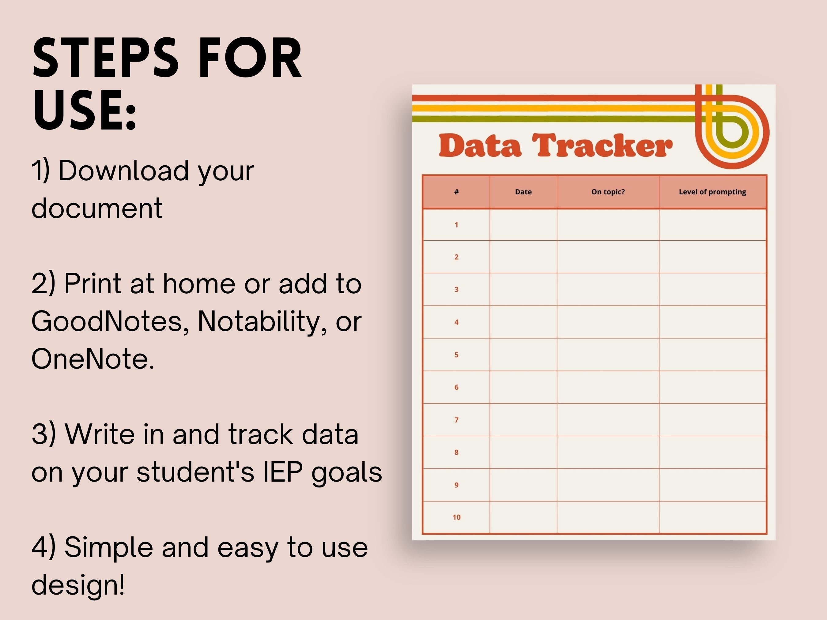 INSTANT DOWNLOAD IEP Goal Data Tracker Bundle Case Manager Goal Data ...