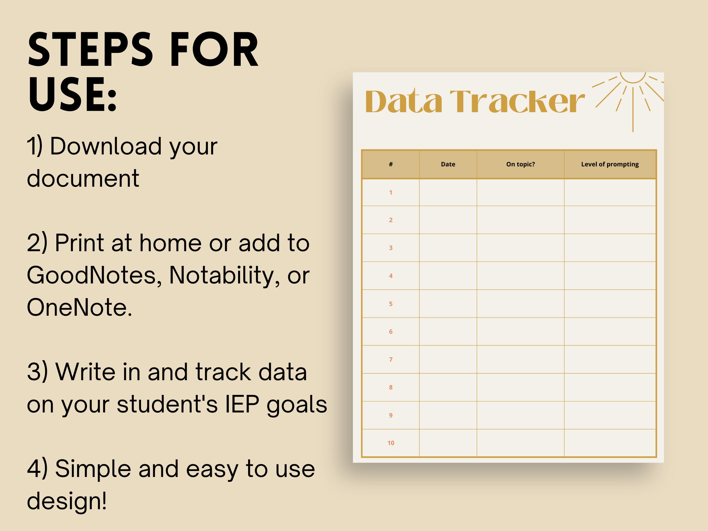INSTANT DOWNLOAD Boho IEP Goal Data Tracker Bundle Case Manager Goal ...