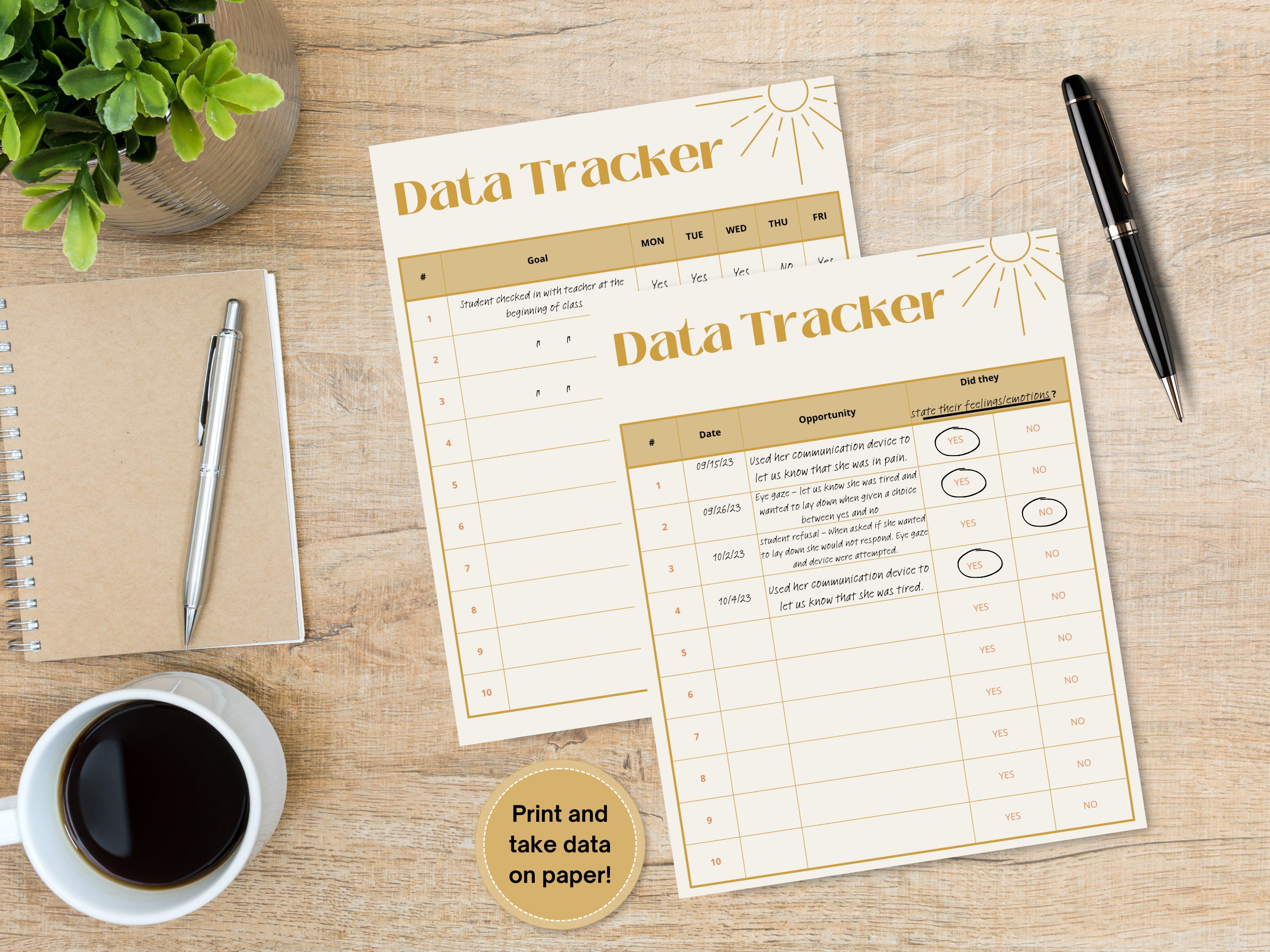 INSTANT DOWNLOAD Boho IEP Goal Data Tracker Bundle Case Manager Goal ...