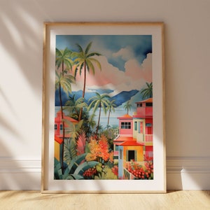 Lahaina Hawaii Art Print Wall Art Giclee Print Coastal Decor San ...