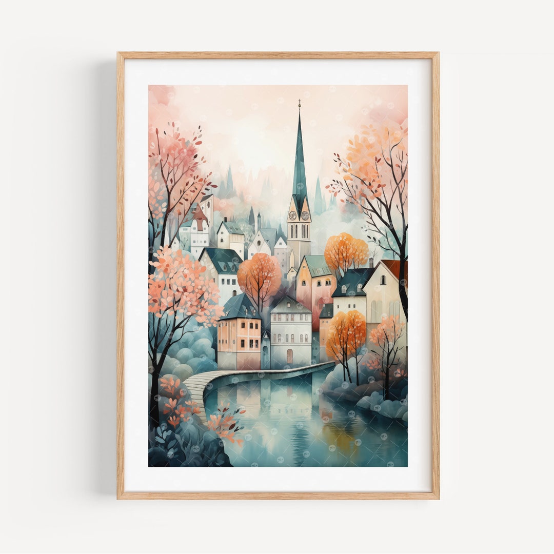 Hallstatt Austria Print Decor Wall Art Travel Print Travel Poster ...