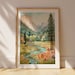 Yosemite National Park Wall Art Watercolor Art Print Modern Travel Gift ...
