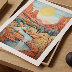 Sedona Arizona Art Print, National Park Watercolor Illustration - Etsy