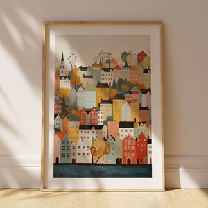 Bergen Scandinavian Decor Art Norway Wall Art Travel Print Travel ...