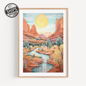 Sedona Arizona Art Print, National Park Watercolor Illustration - Etsy