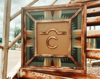 Western Four-sided Branded Stone Inlay Sign // Southwestern Sign ...