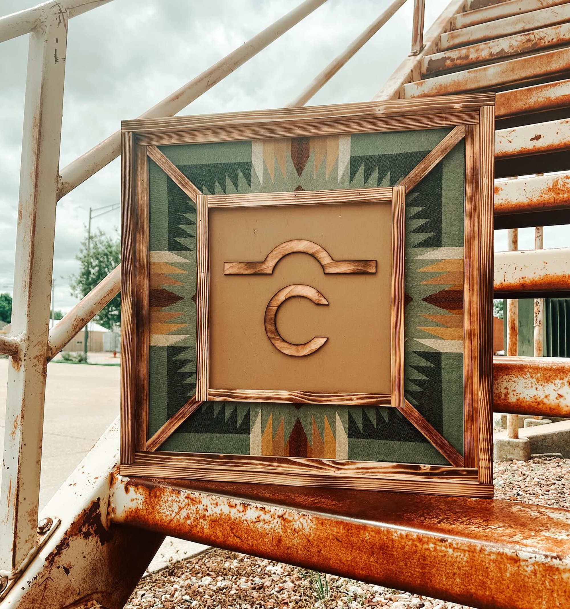 Western Four-sided Branded Sign // Pendleton // Southwestern Sign ...