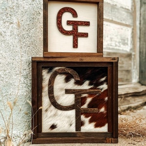 Western Branded Cowhide Sign // Branded Hide // Custom Brand Sign ...
