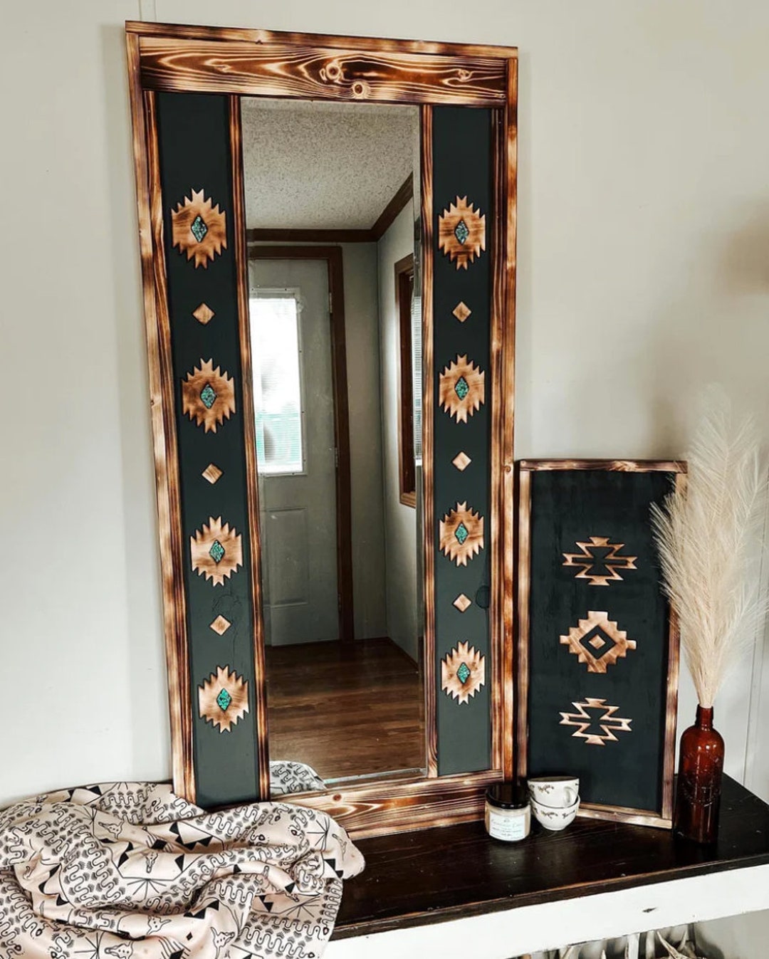 Llano Turquoise Stone Original Bunkhouse Mirror // Western Home Decor ...