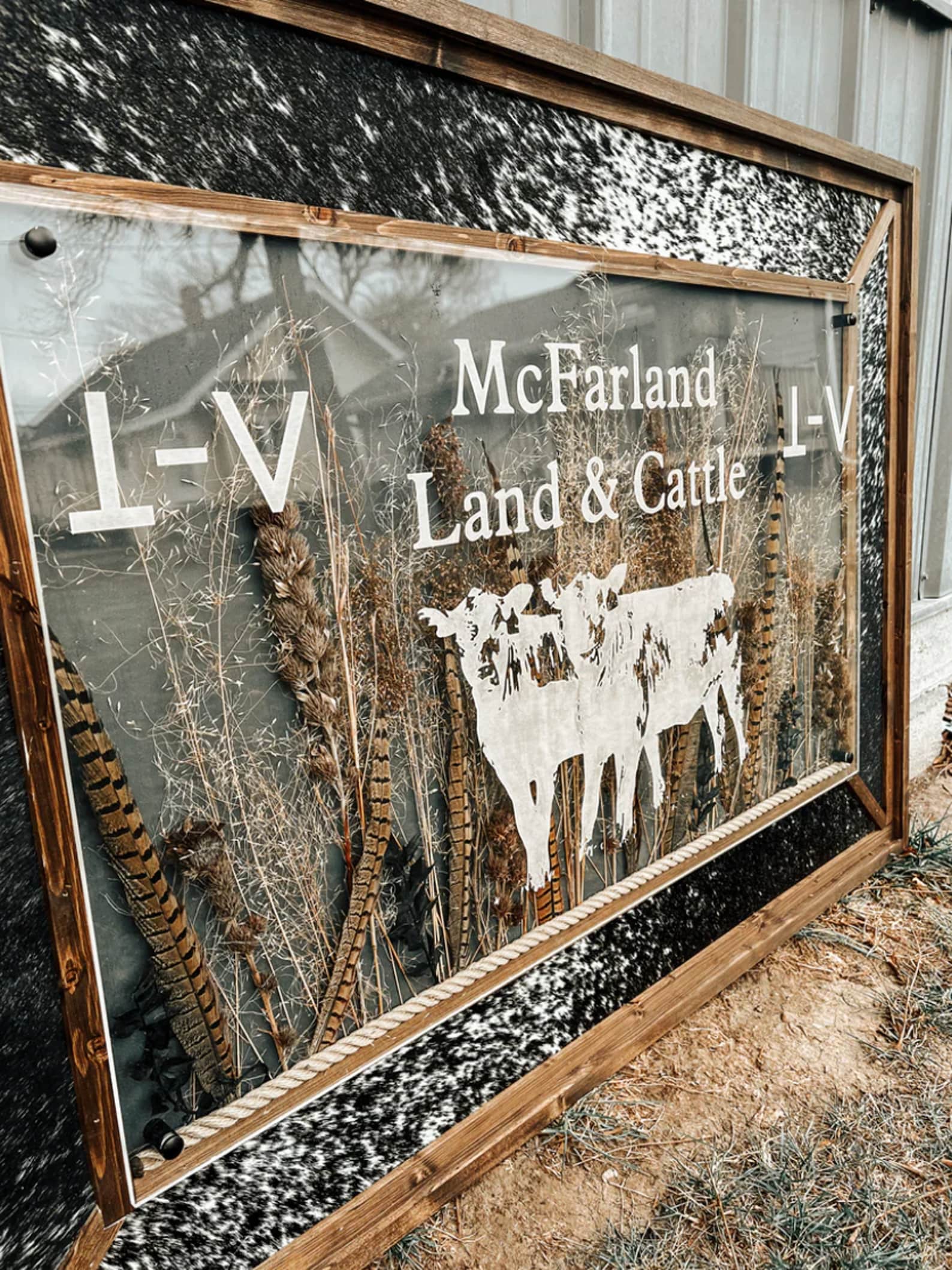 Rustic Native Grasses Custom Pendleton or Cowhide Sign DEPOSIT// Live ...