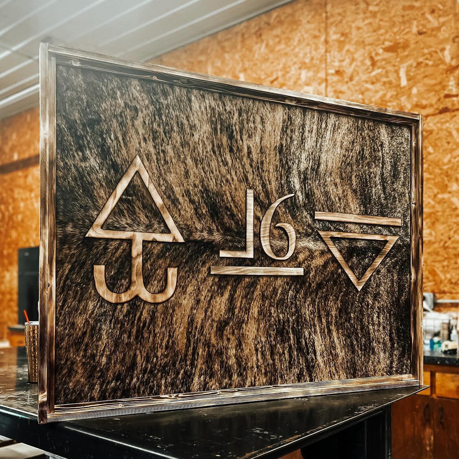 Western Branded Cowhide Sign // Branded Hide // Custom Brand Sign ...