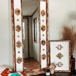 Tulsa Turquoise Stone Original Bunkhouse Mirror // Western Home Decor ...
