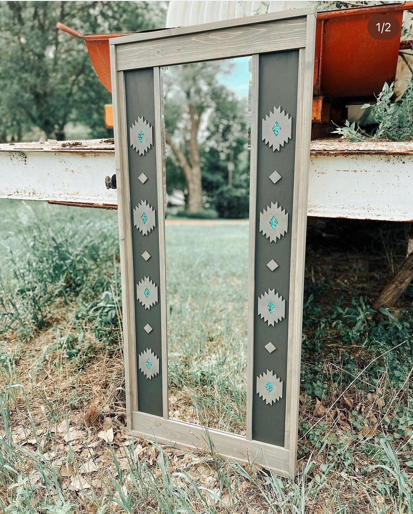 Llano Turquoise Stone Original Bunkhouse Mirror // Western Home Decor ...