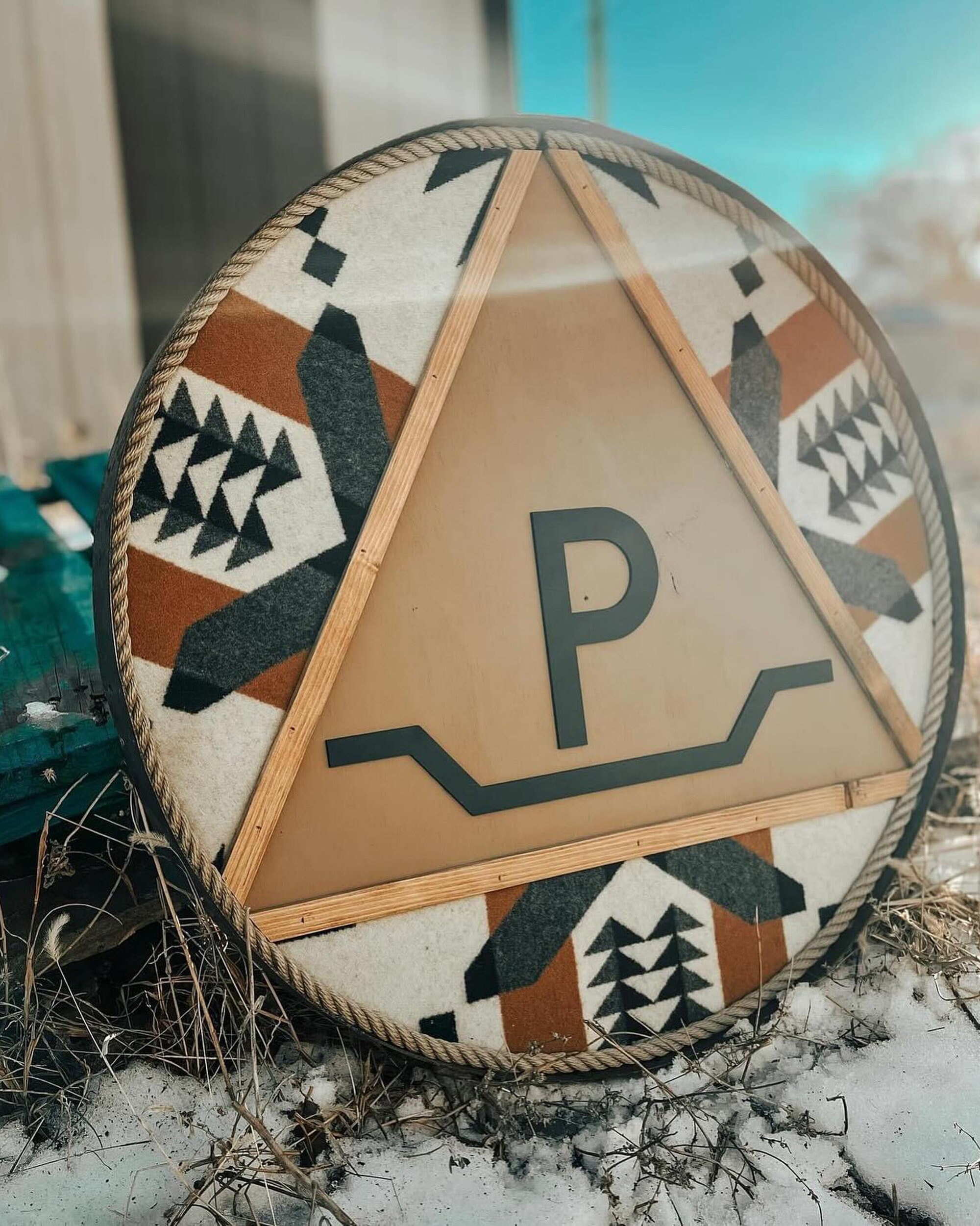 Western Branded Round Sign // Pendleton Wool // Cowhide Brand // Custom ...