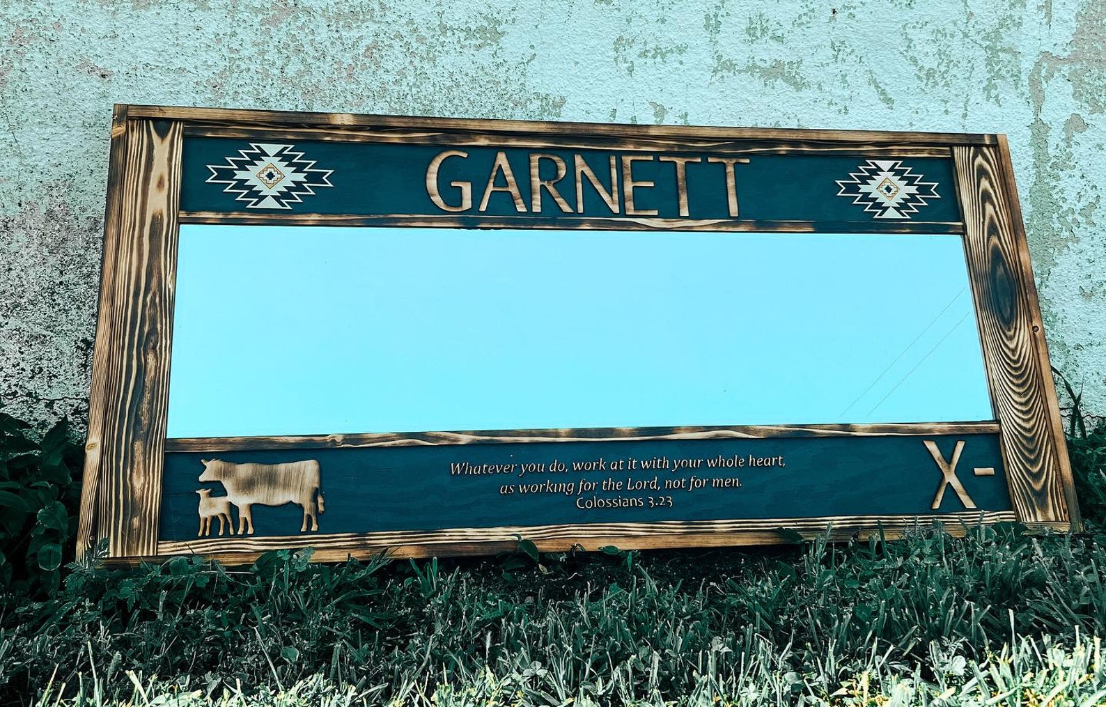 The Legacy Custom Bunkhouse Mirror // Western Home Decor // Branded ...