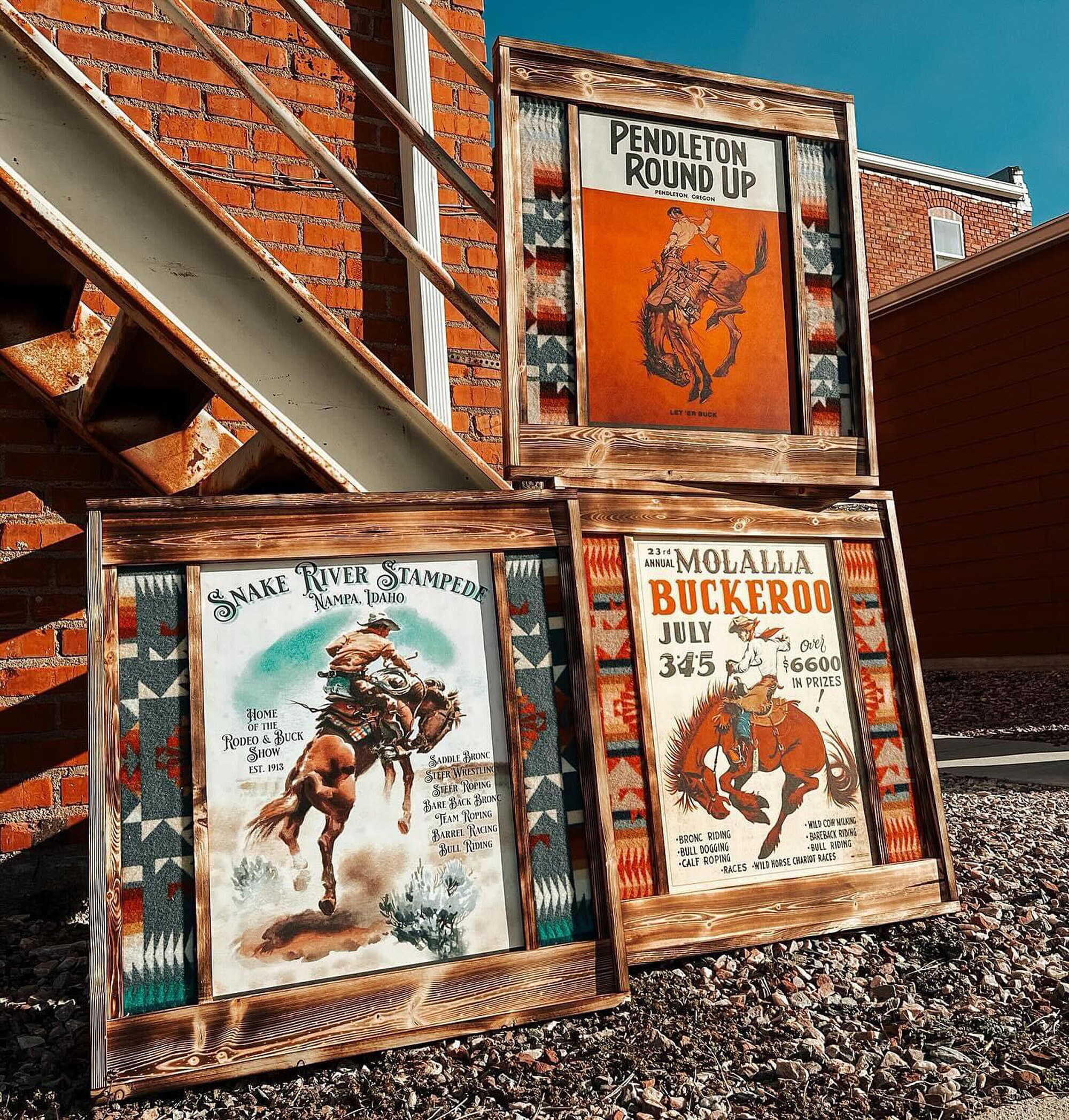 Pendleton Framed Vintage-style Snake River Stampede Poster // Western ...