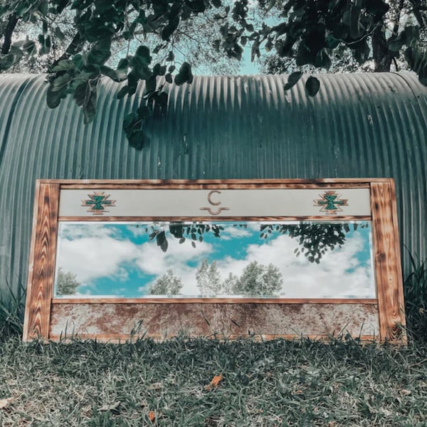 Cowhide Mirror - Etsy