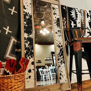 Cowhide Original Bunkhouse Mirror // Western Home Decor // Cowhide ...