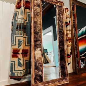 Cowhide Original Bunkhouse Mirror // Western Home Decor // Cowhide ...