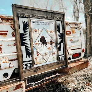 Pendleton Framed Vintage-style Sheridan Wyoming Rodeo Poster // Western ...