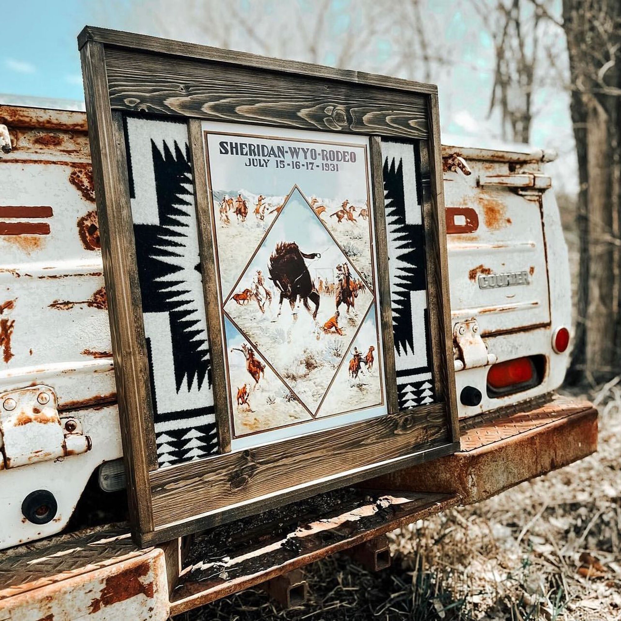Pendleton Framed Vintage-style Sheridan Wyoming Rodeo Poster // Western ...