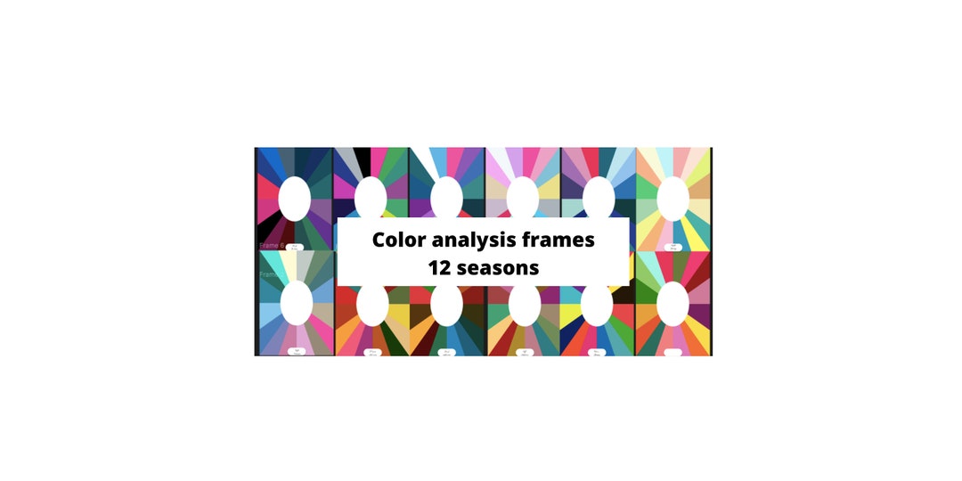 Color Analysis Frames Kit 12 Seasons +60 Colors Printible Digital PDF ...