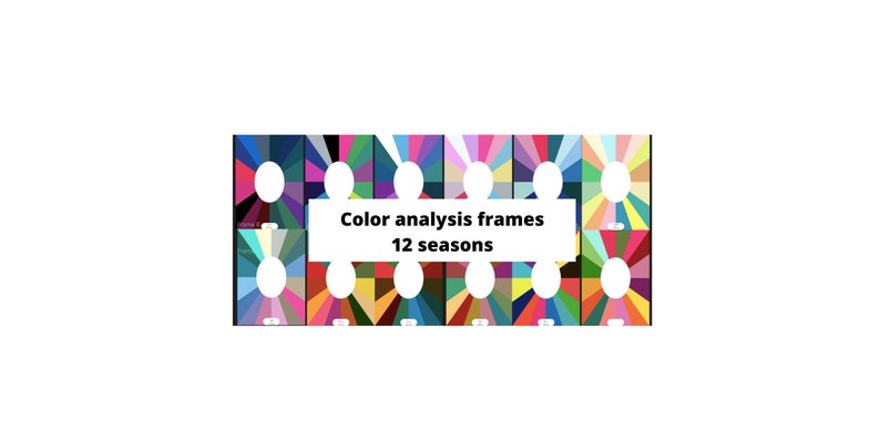 Color Analysis Frames Kit 12 Seasons +60 Colors Printible Digital PDF ...