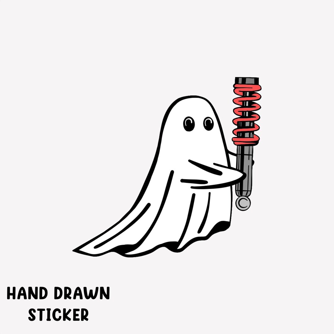 Ghost Racing Sticker Funny Gift Car Guy Coilovers Birthday Christmas ...