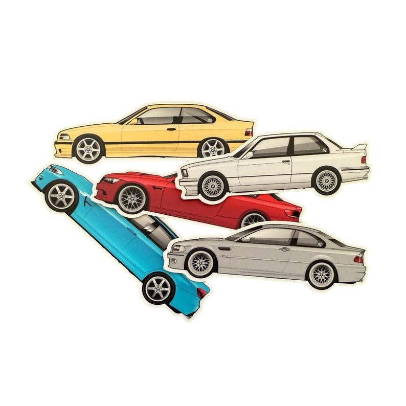 Legacy BMW Sticker Pack 5 Hand Drawn Classic Bmws Gift Car Guy M3 - Etsy