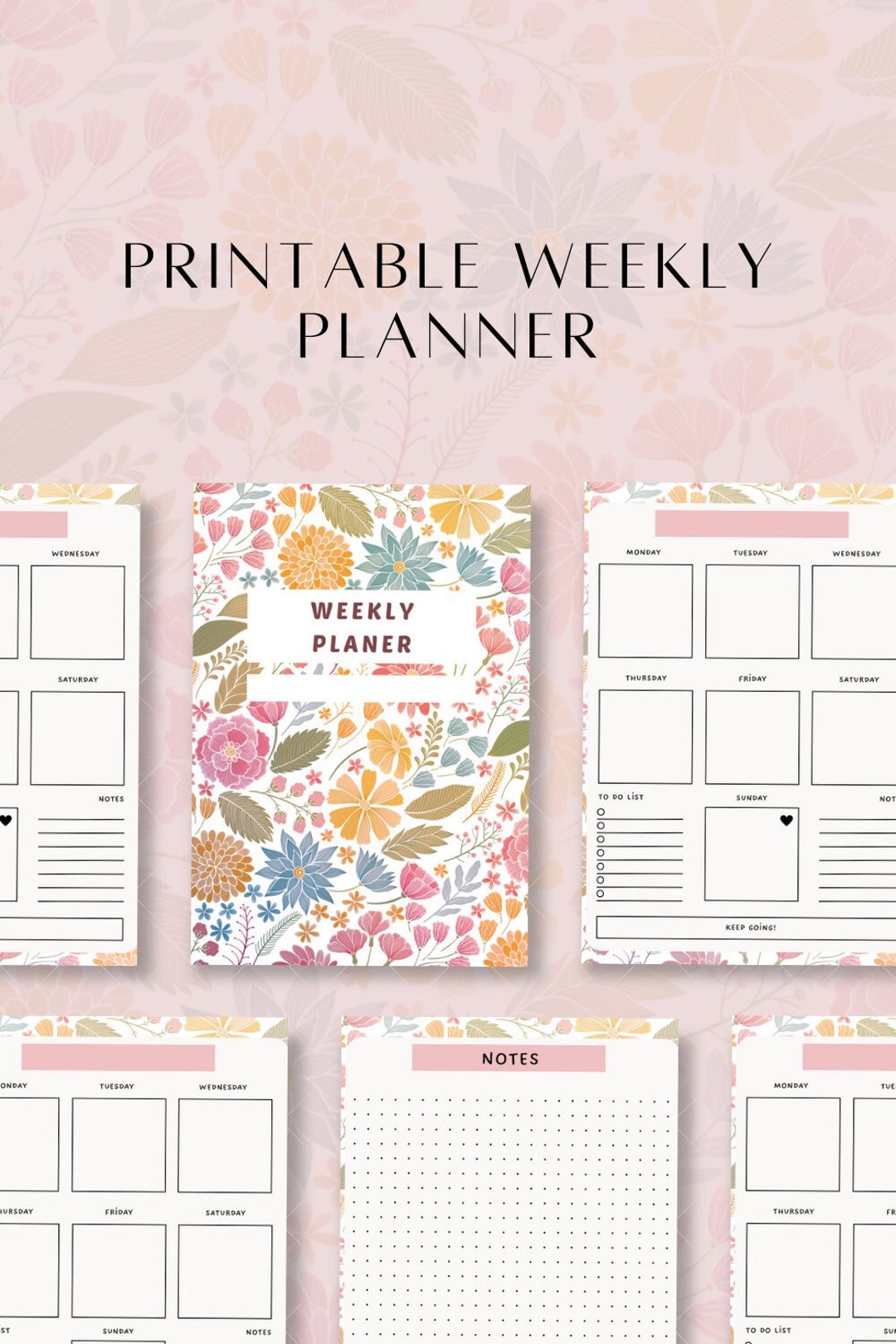 Printable Weekly Planner - Etsy