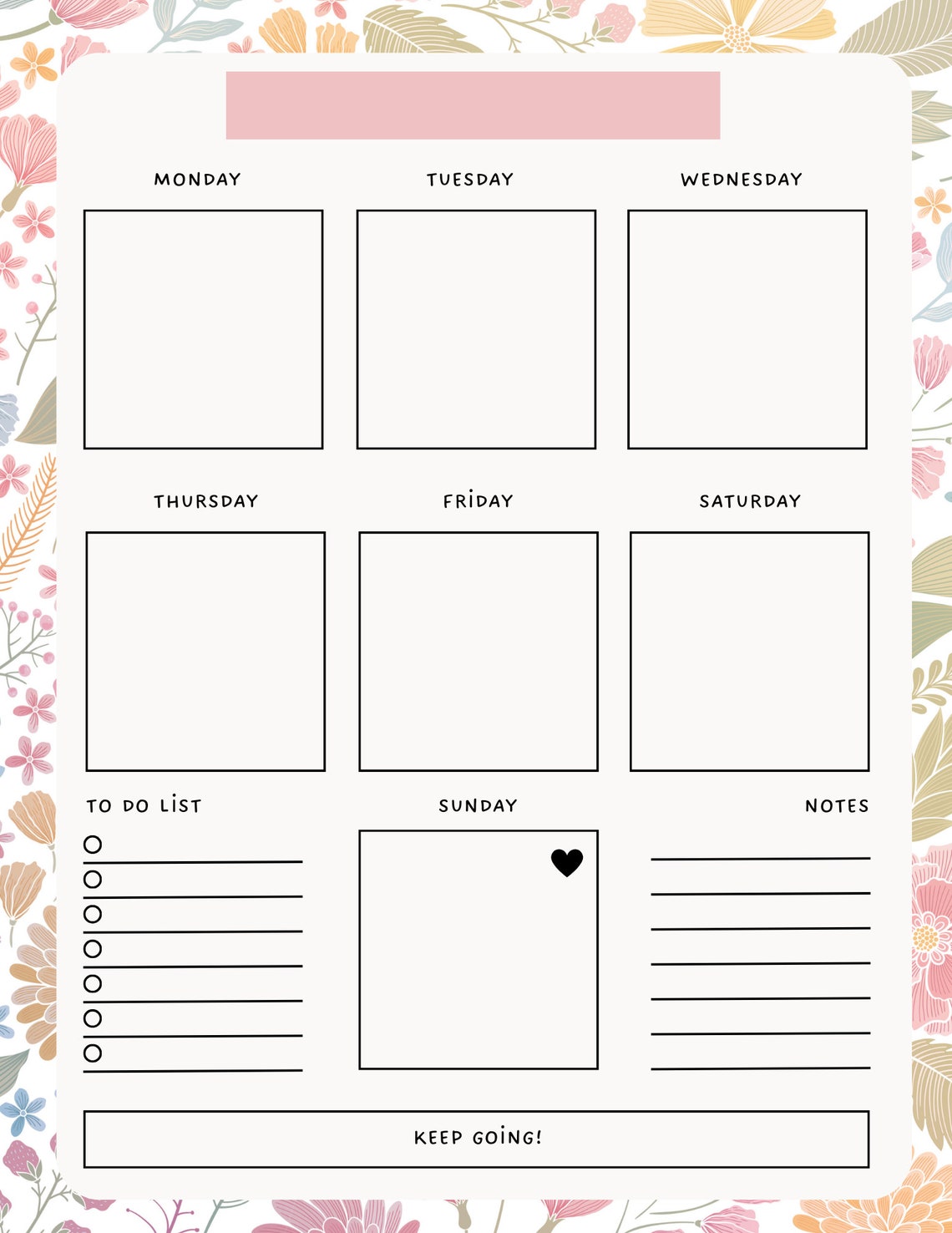 Printable Weekly Planner - Etsy