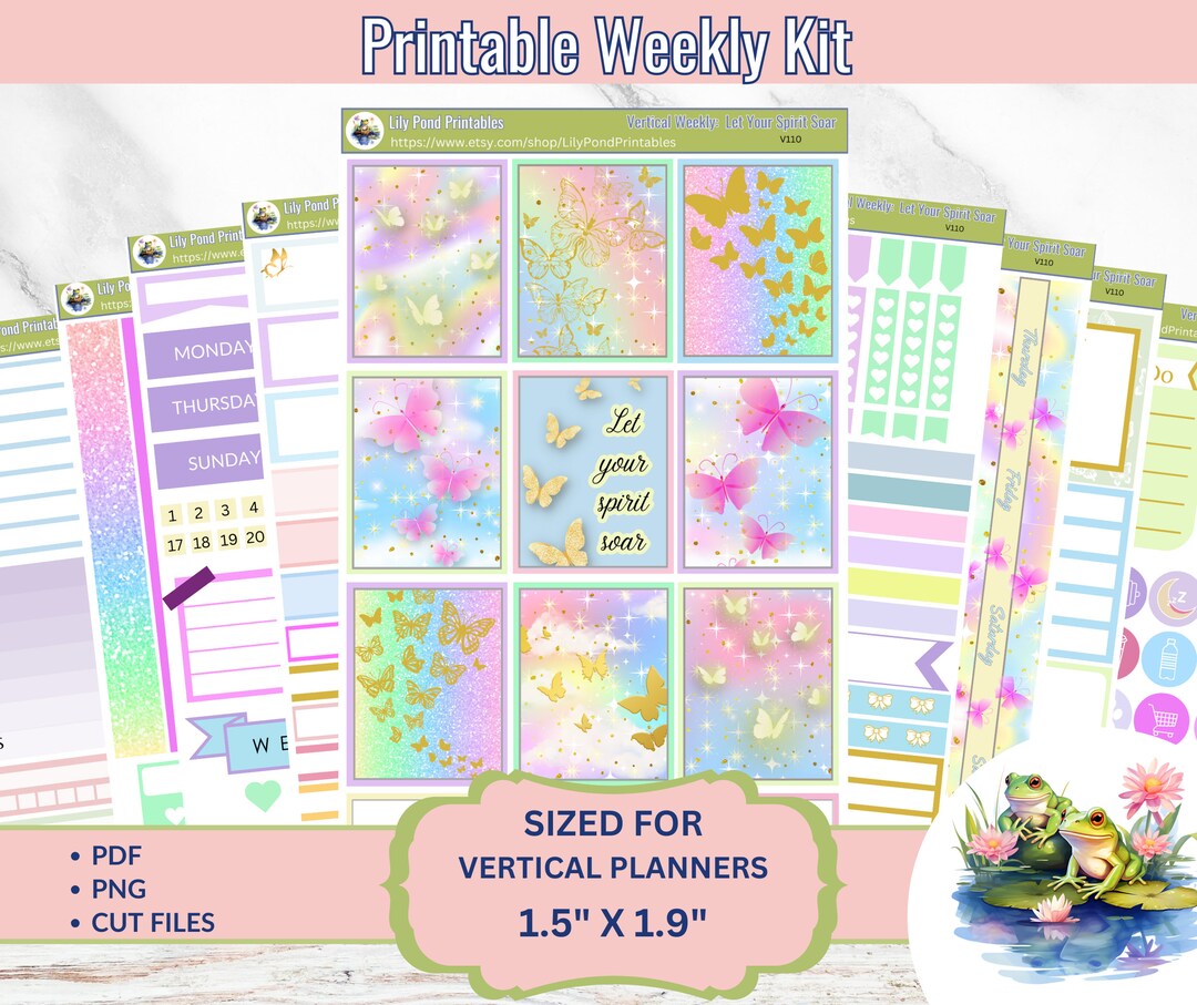 LET Your SPIRIT SOAR Printable Planner Stickers, Weekly Sticker Kit ...