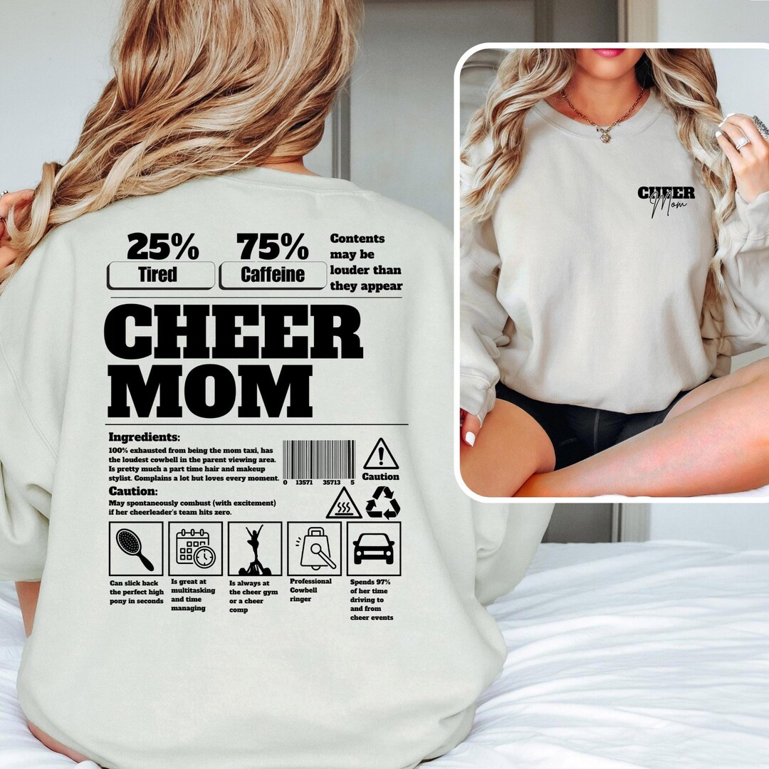 Cheer Mom Warning Label PNG, Cheer Mom Warning Sublimation Design ...