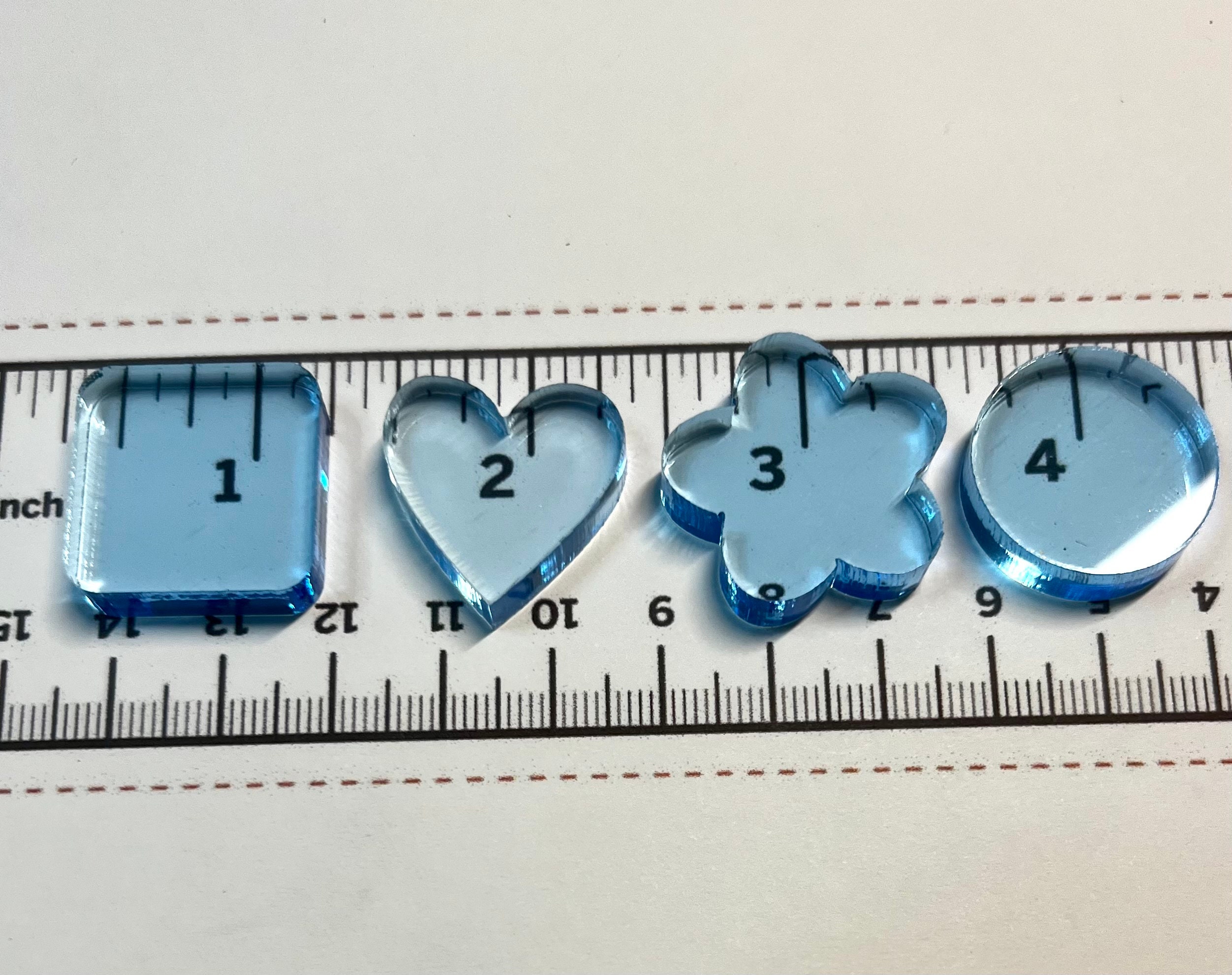 Acrylic Craft Shapes 9 Colors 4 Shapes SET OF 4 - Etsy