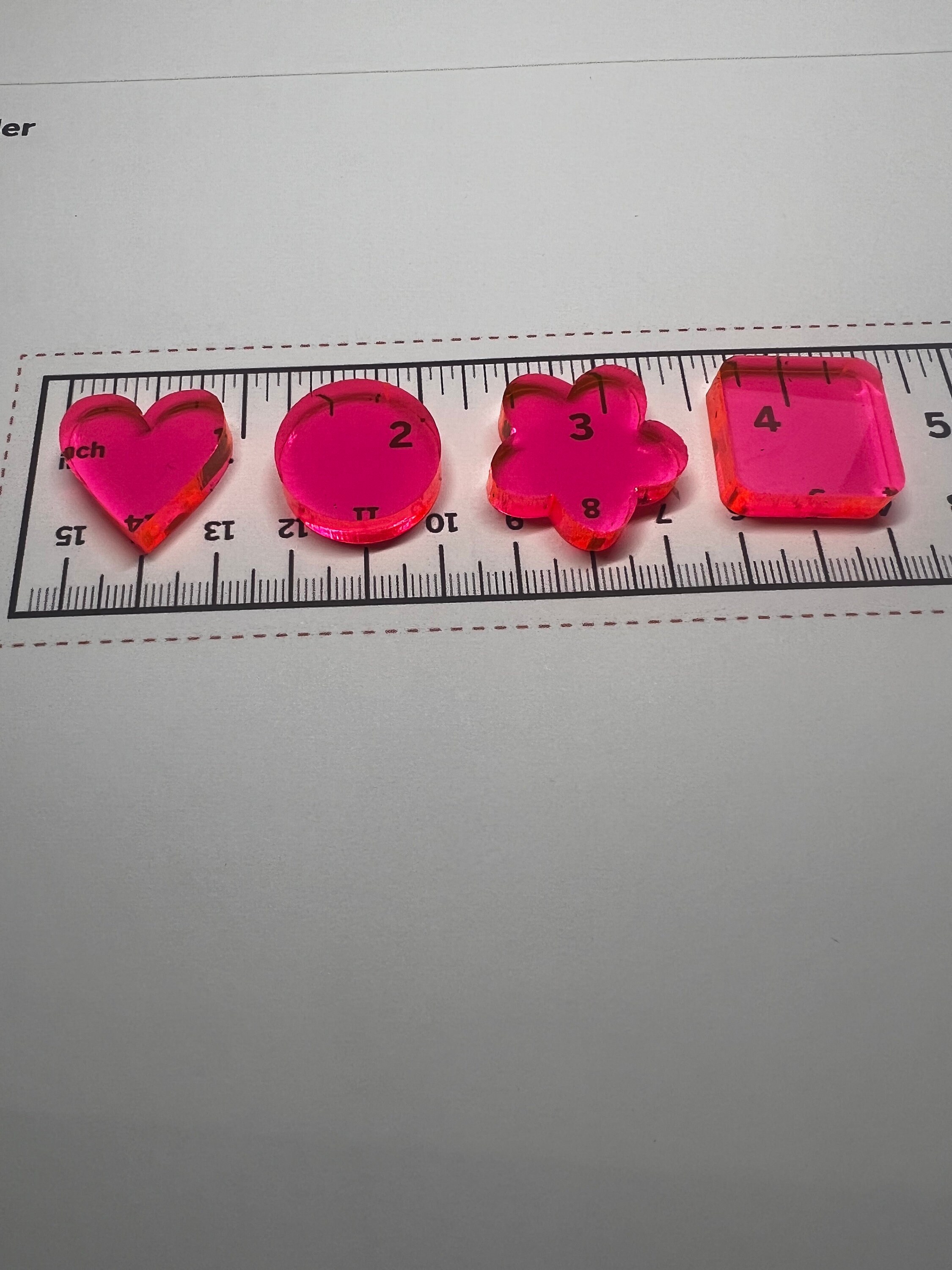 Acrylic Craft Shapes 9 Colors 4 Shapes SET OF 4 - Etsy