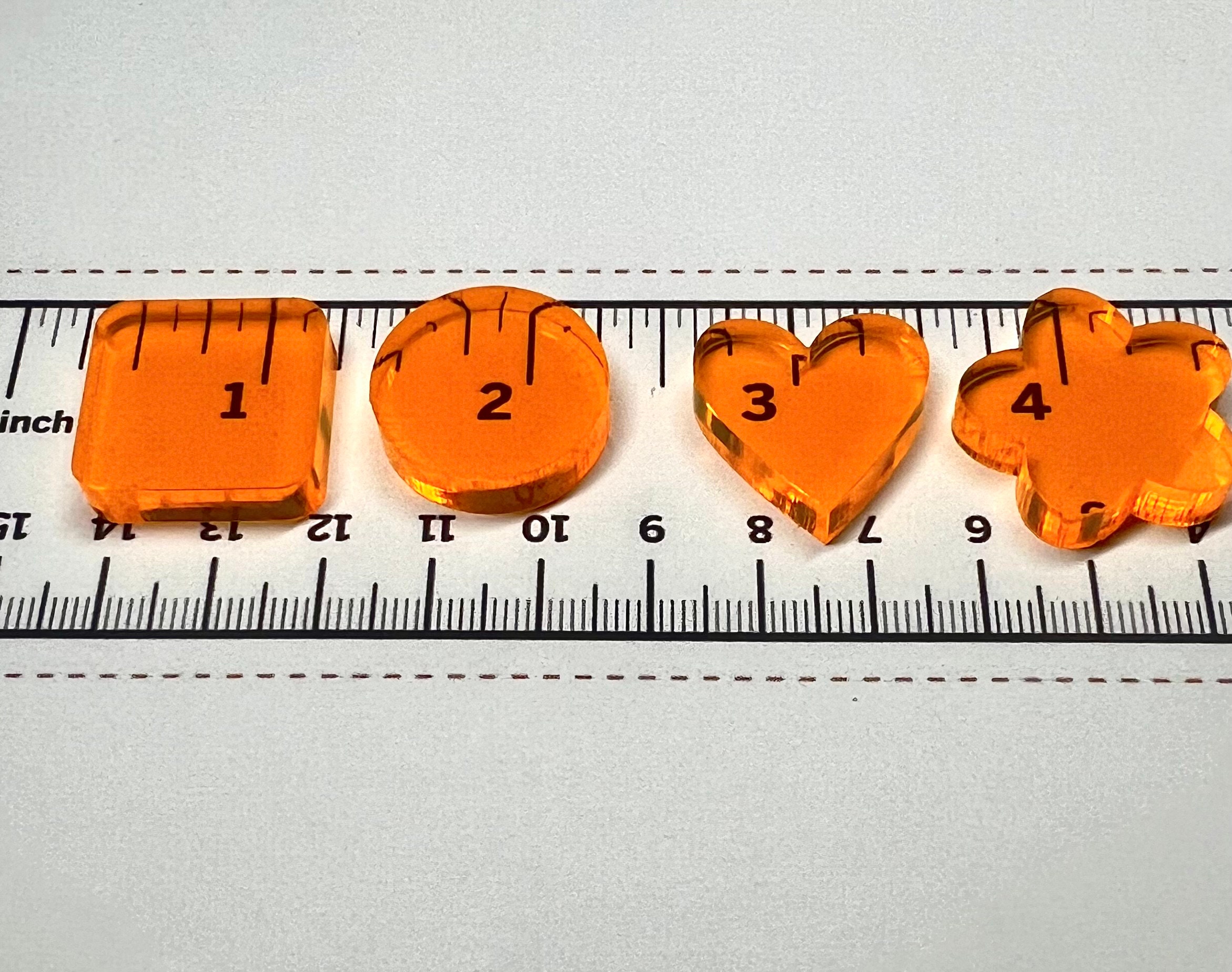 Acrylic Craft Shapes 9 Colors 4 Shapes SET OF 4 - Etsy