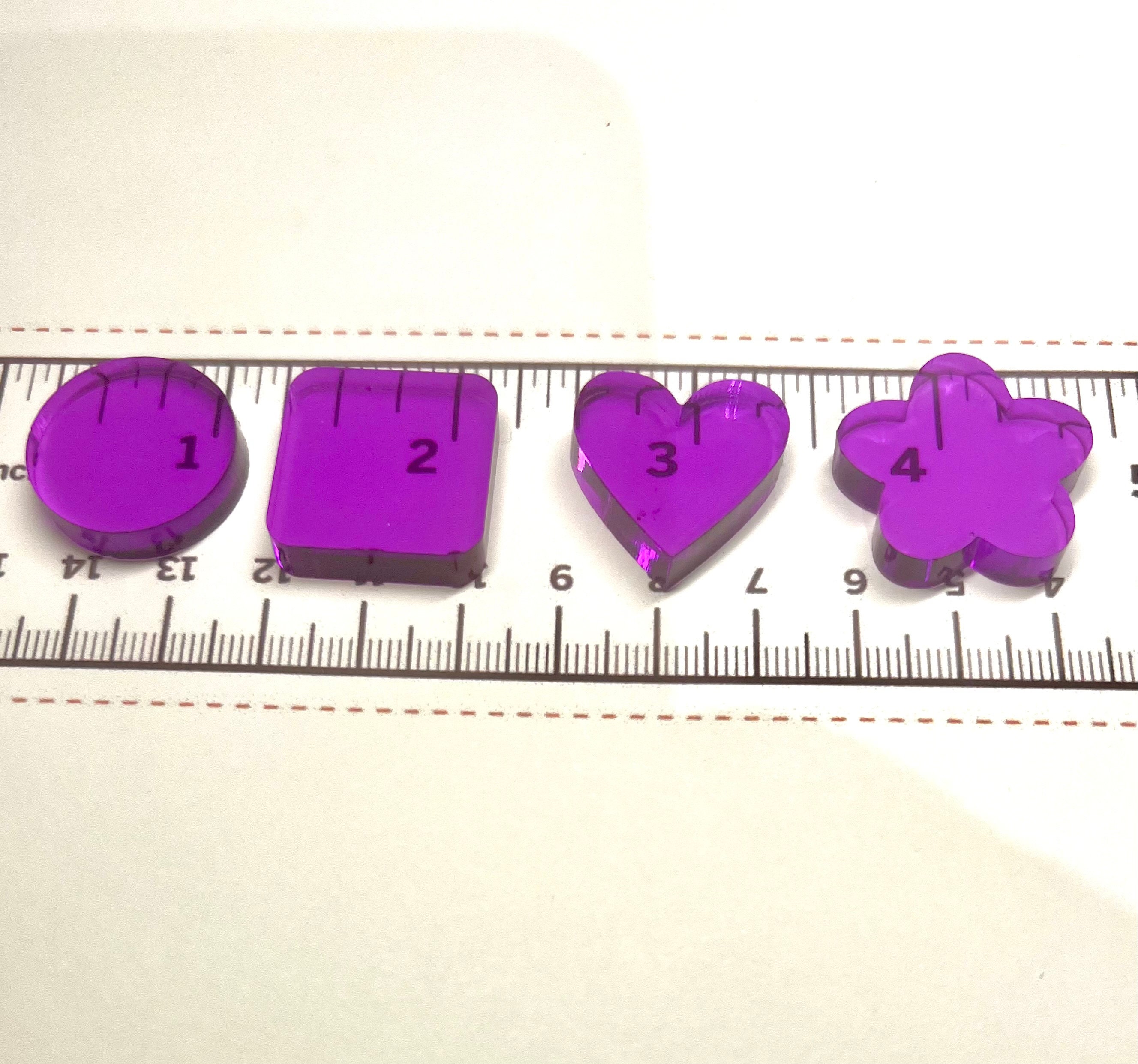 Acrylic Craft Shapes 9 Colors 4 Shapes SET OF 4 - Etsy