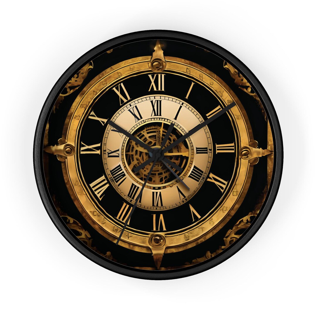 Steampunk Wall Clock, Unique Wall Decor, Neutral Colors, Bedroom Decor ...