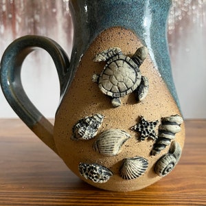 Handmade Sea Turtle Ceramic Mug, Wheel-thrown Pottery - Etsy